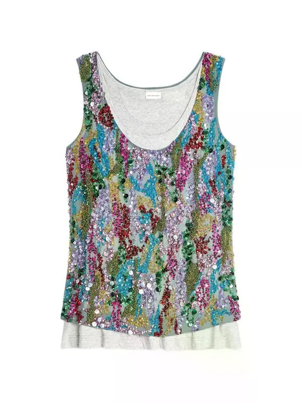 Dries Van Noten Sequin-embellished Top