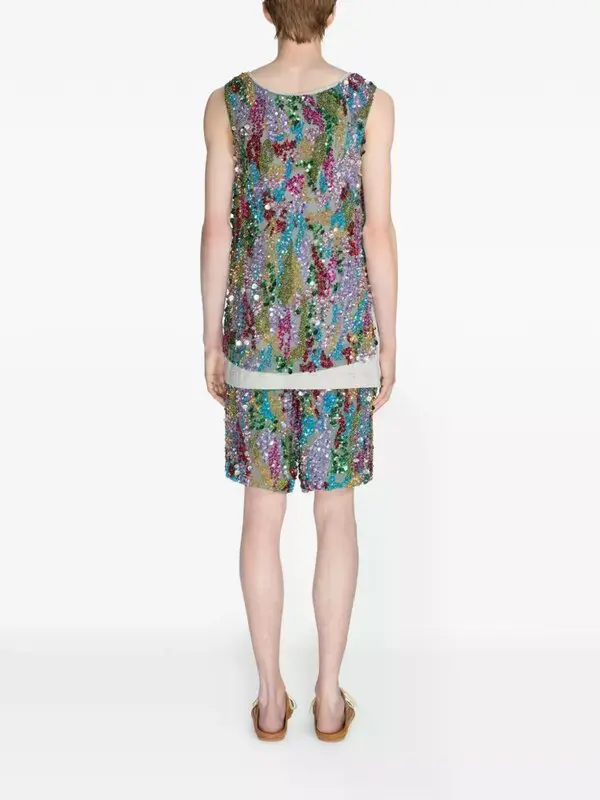 Dries Van Noten Sequin-embellished Top