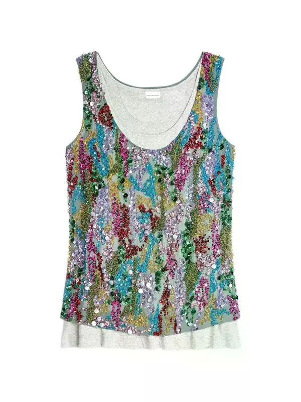 Dries Van Noten Sequin-embellished Top