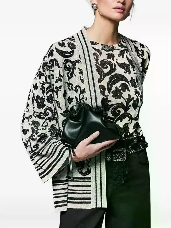 Liu Jo Floral Stripe Cardigan - Grey