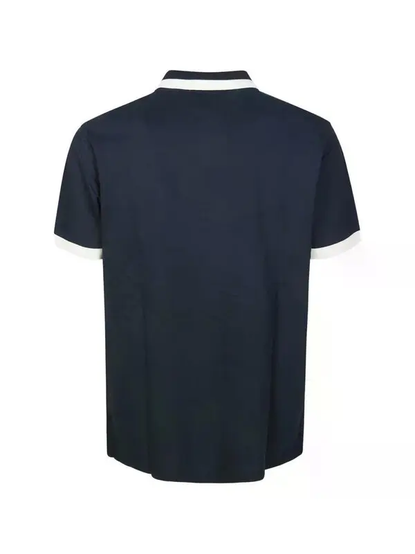 SUN 68 Contrast-trim Polo Shirt - Blue