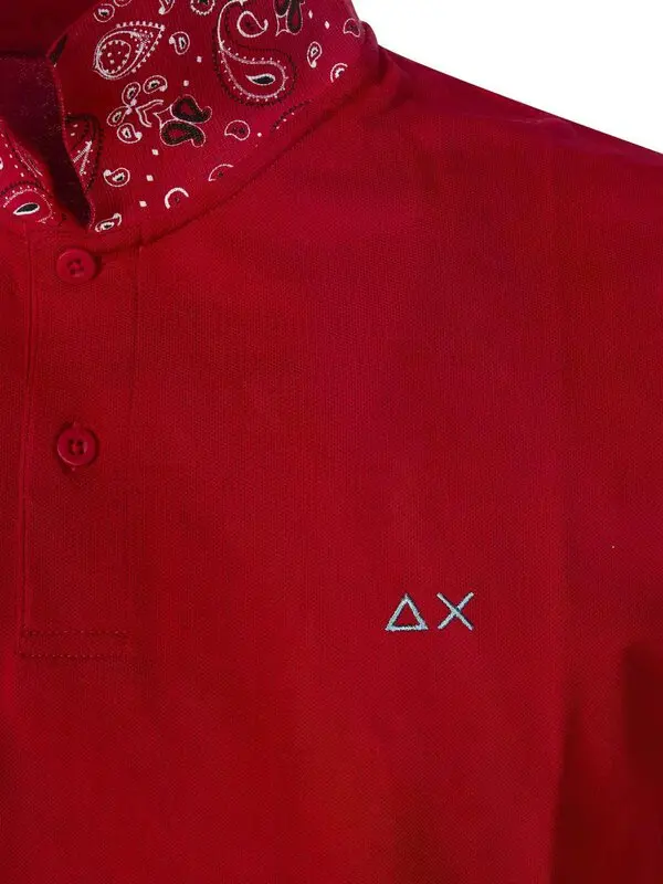 SUN 68 Logo-embroidery Polo Shirt - Red
