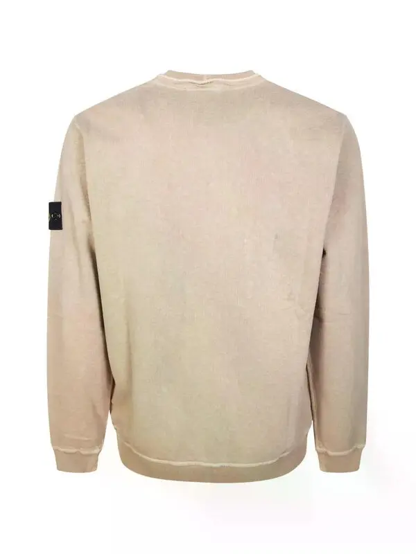 Stone Island Logo-patch Crew-neck Sweatshirt - Neutrals