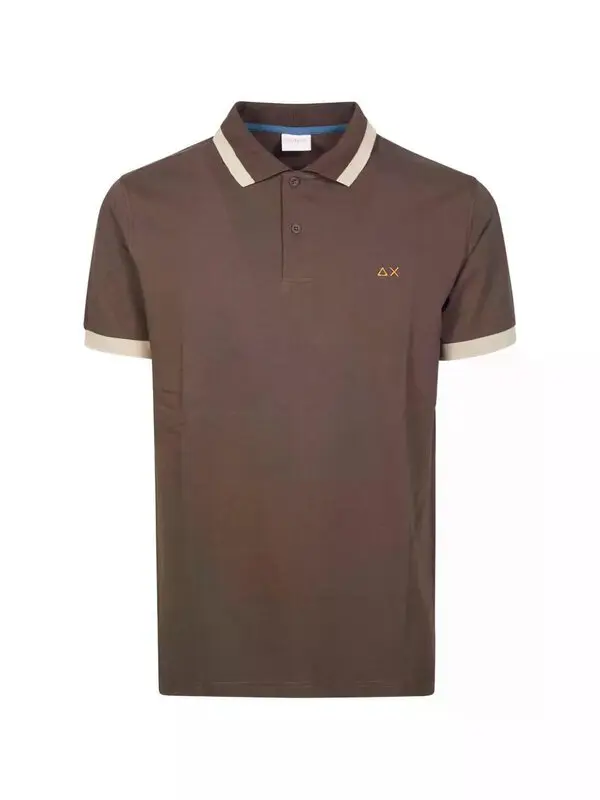 SUN 68 Contrast-trim Polo Shirt