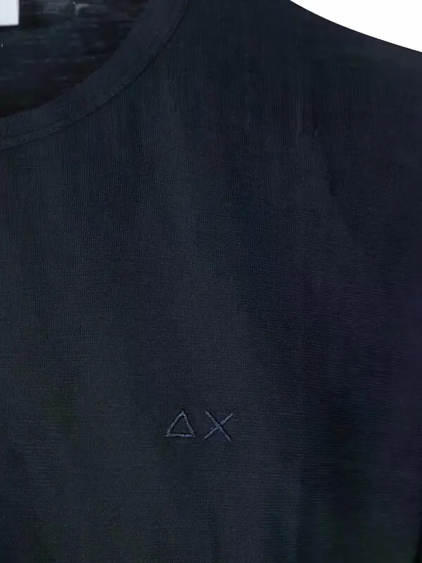 SUN 68 Logo-embroidered T-shirt - Blue