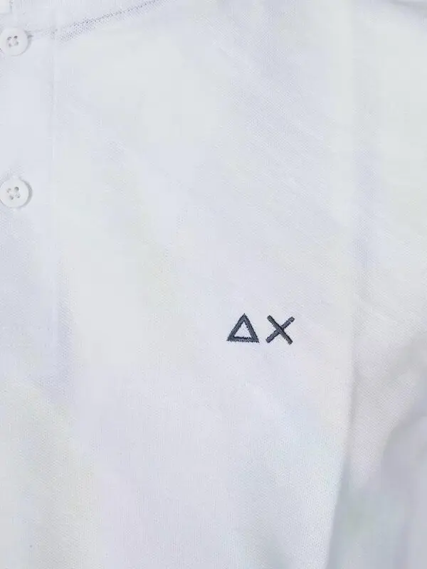 SUN 68 Logo-embroidered Polo Shirt - White