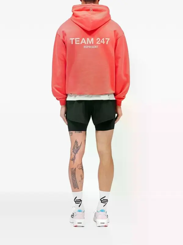 REPRESENT Team 247 Cotton Hoodie - Pink