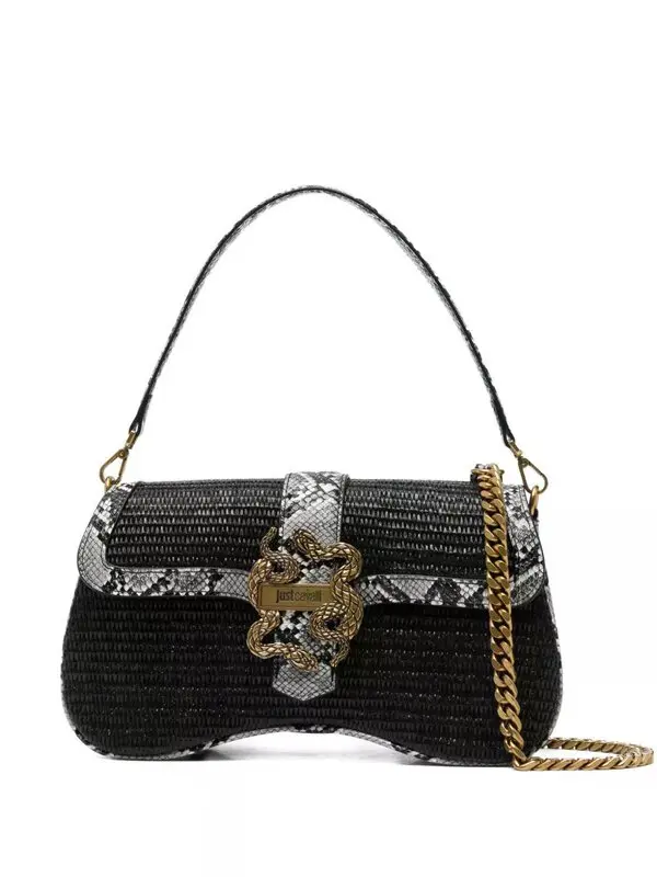 Just Cavalli Logo-detail Flap-closure Shoulder Bag