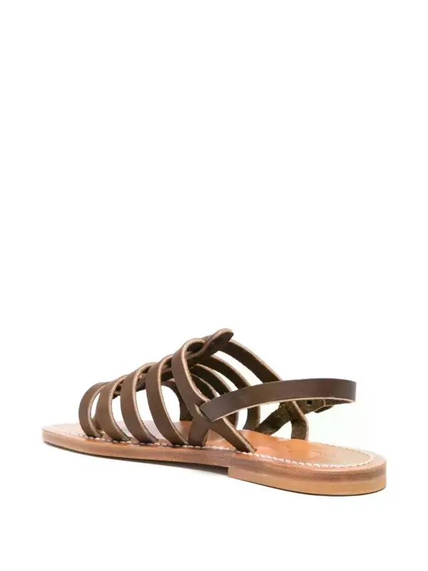 K.JACQUES Strappy Flat Sandals - Brown