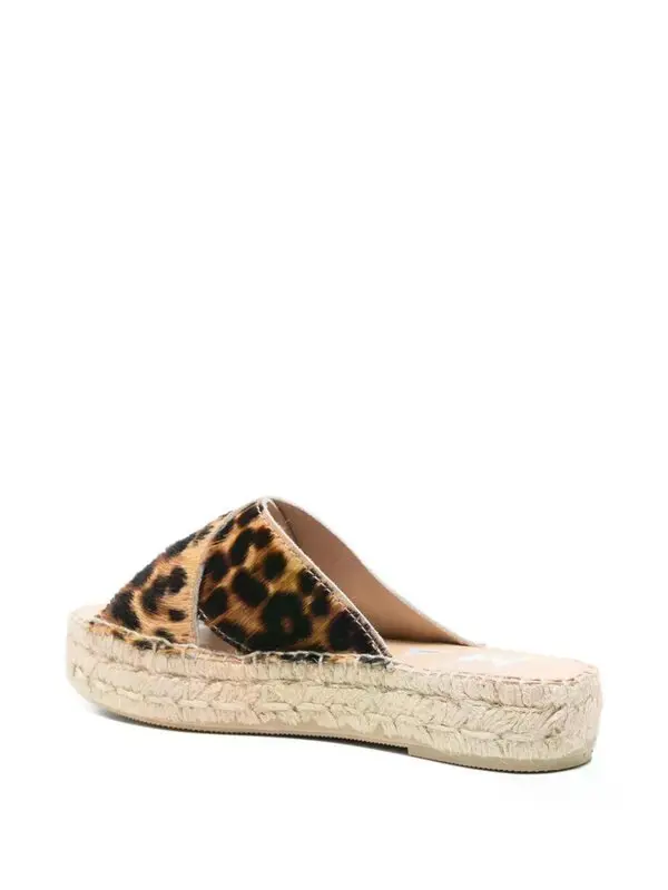 Manebí Criss-cross Leopard-print Espadrilles