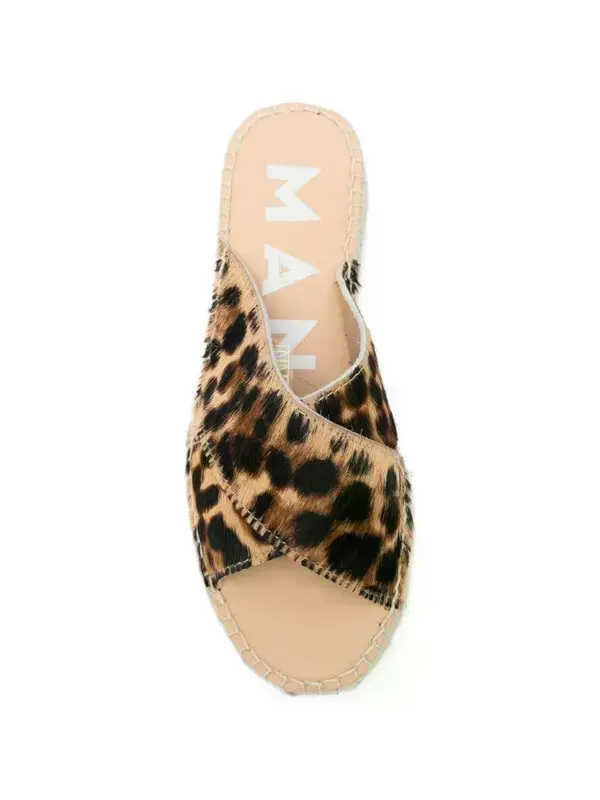 Manebí Criss-cross Leopard-print Espadrilles