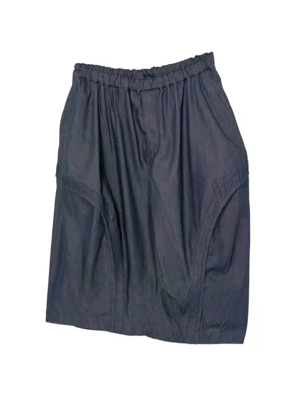 Comme Des Garçons Draped Balloon-silhouette Cut-out Trousers - Blue