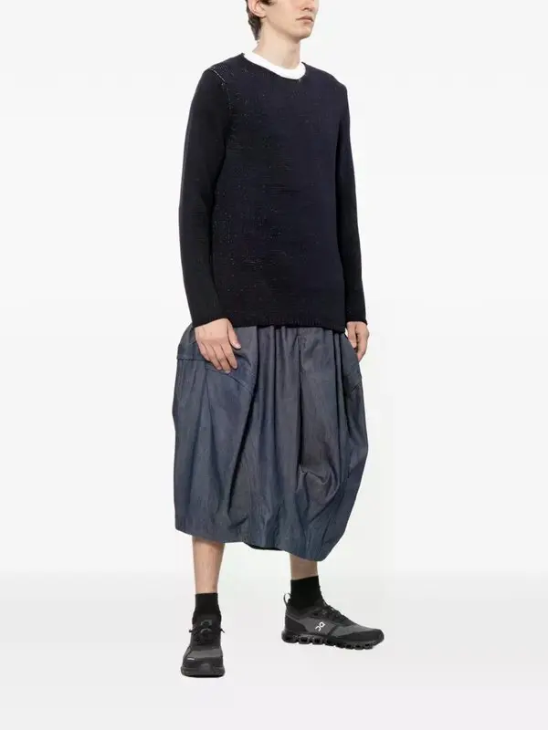 Comme Des Garçons Draped Balloon-silhouette Cut-out Trousers