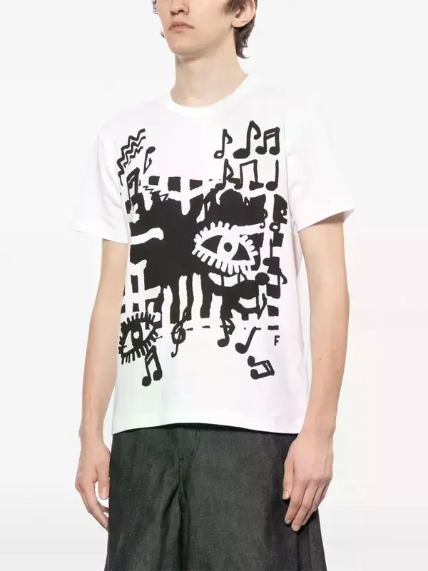 Comme Des Garçons Graphic Print Round-neck T-shirt