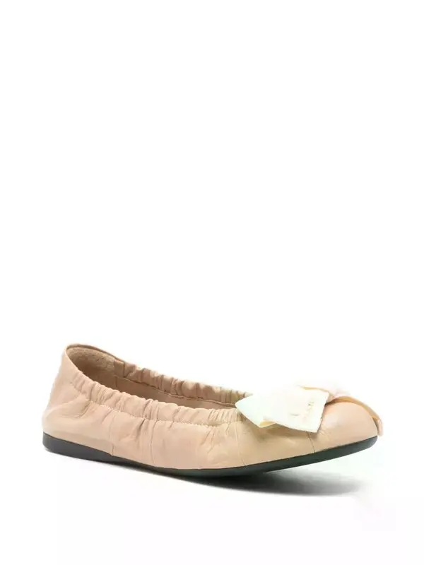 Prada Bow-detail Ballet Flats - Neutrals