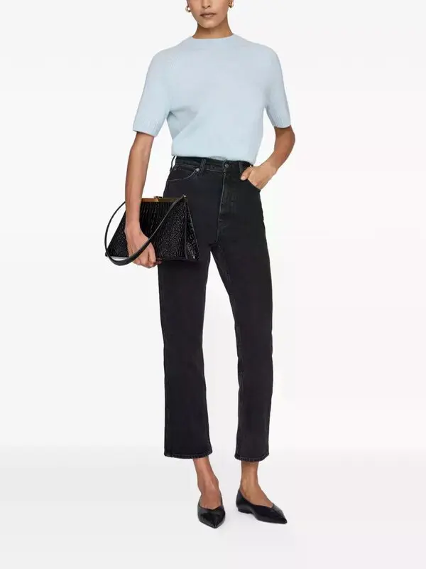 ANINE BING Jackson Short-sleeve Cashmere Sweater