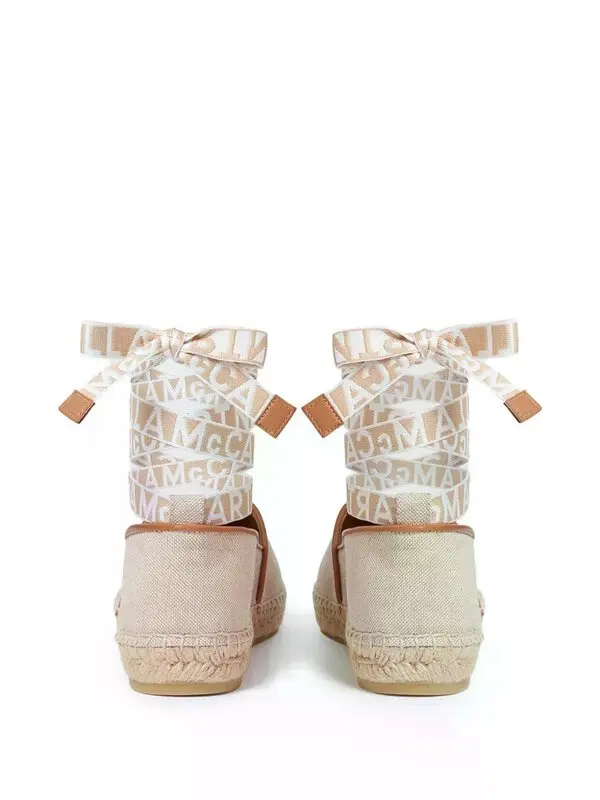 Stella McCartney Logo-lettering Flat Espadrilles - Neutrals
