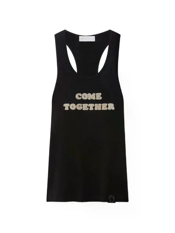 Stella McCartney Come Together Lettering Ribbed Tank Top