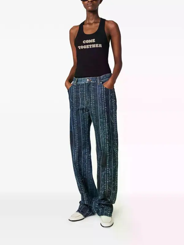 Stella McCartney Come Together Lettering Ribbed Tank Top
