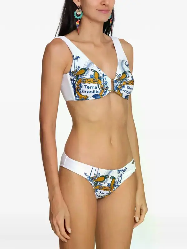 AMIR SLAMA Tie-front Printed Bikini