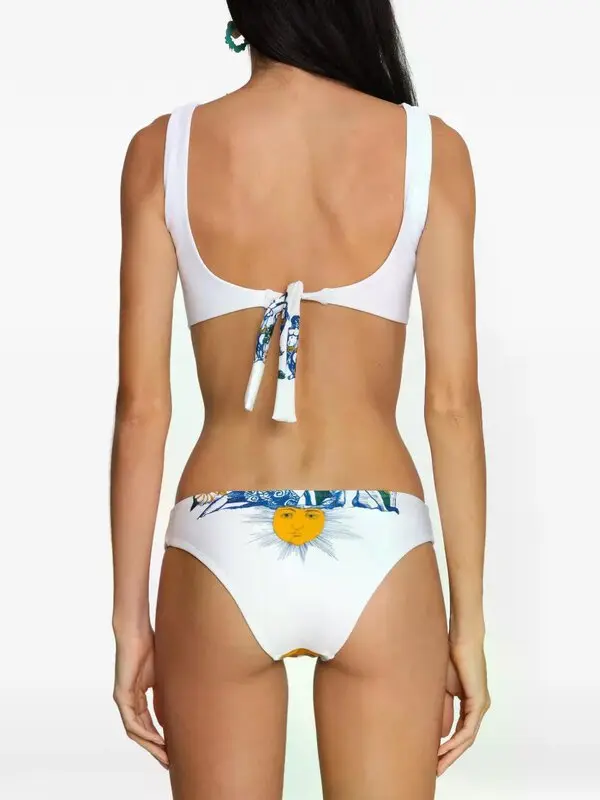 AMIR SLAMA Tie-front Printed Bikini