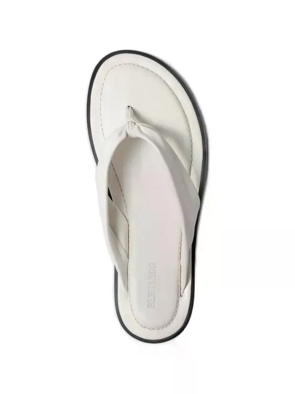 Bernardo Salt Leather Thong Sandals - White