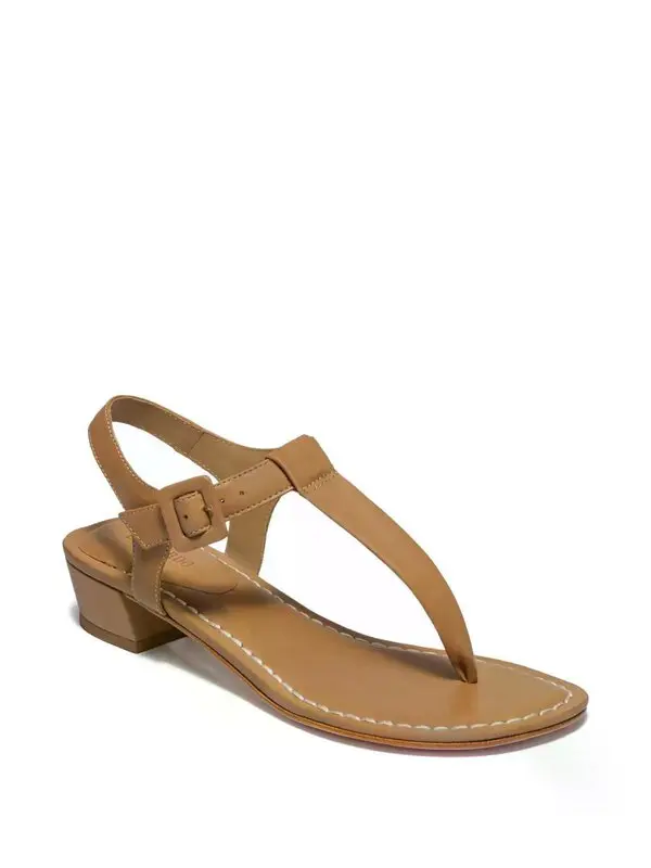Bernardo Goyara Buckle T-strap Sandals - Neutrals