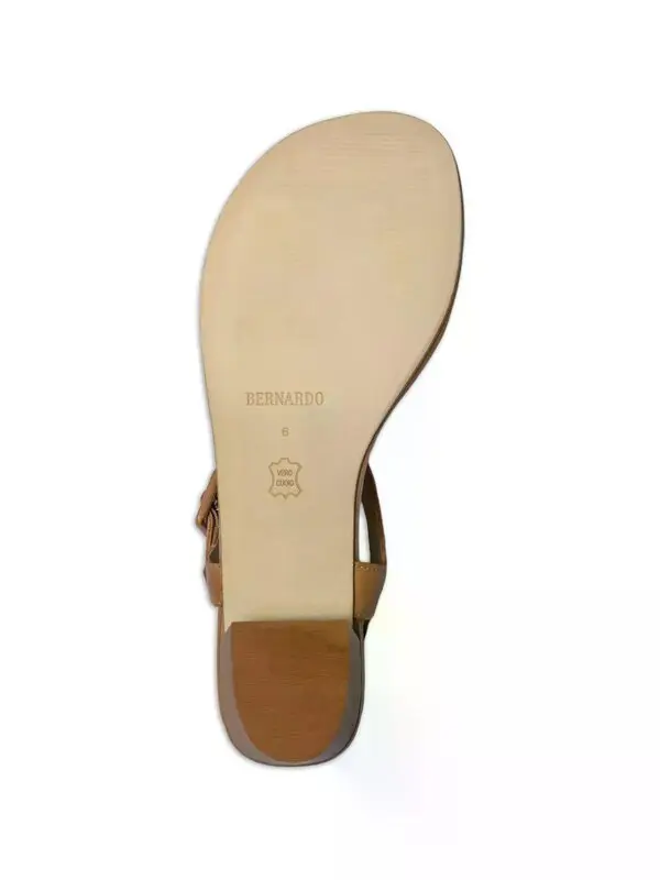 Bernardo Goyara Buckle T-strap Sandals - Neutrals