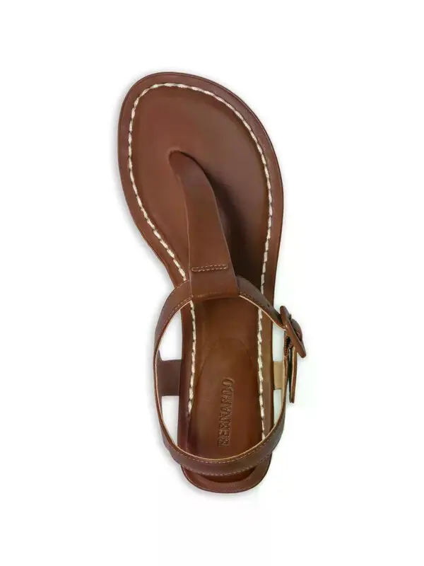 Bernardo Goyara Buckle T-strap Sandals - Brown