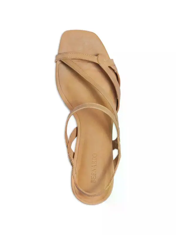 Bernardo Gyoda Square-toe Strappy Block Heel Sandals - Neutrals