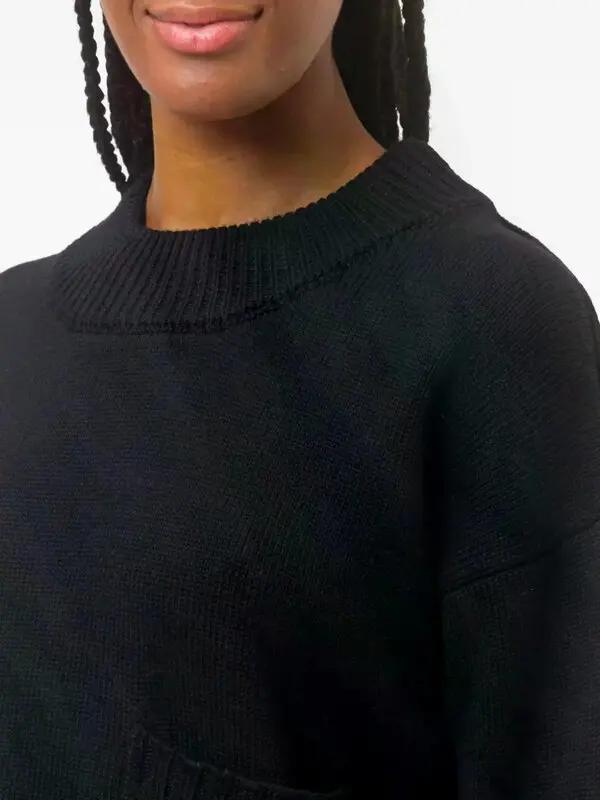 Alpha Studio Front-pocket Crew-neck Sweater