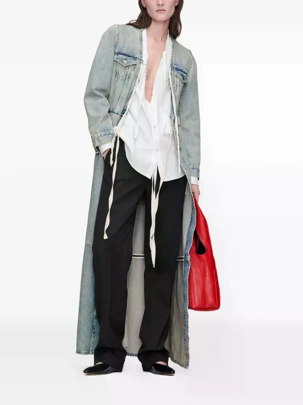MAISON MARGIELA Patchwork Tie-detail Maxi Coat