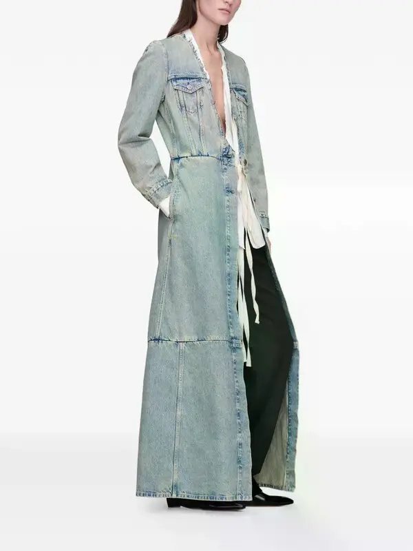 MAISON MARGIELA Patchwork Tie-detail Maxi Coat