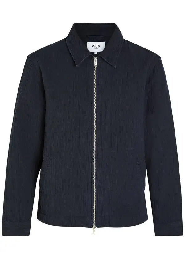 WAX LONDON Eldon Crinkled Cotton And Linen-blend Jacket