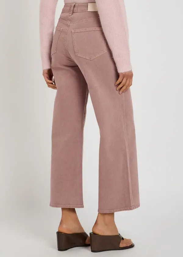 Paige Cropped Wide-leg Jeans