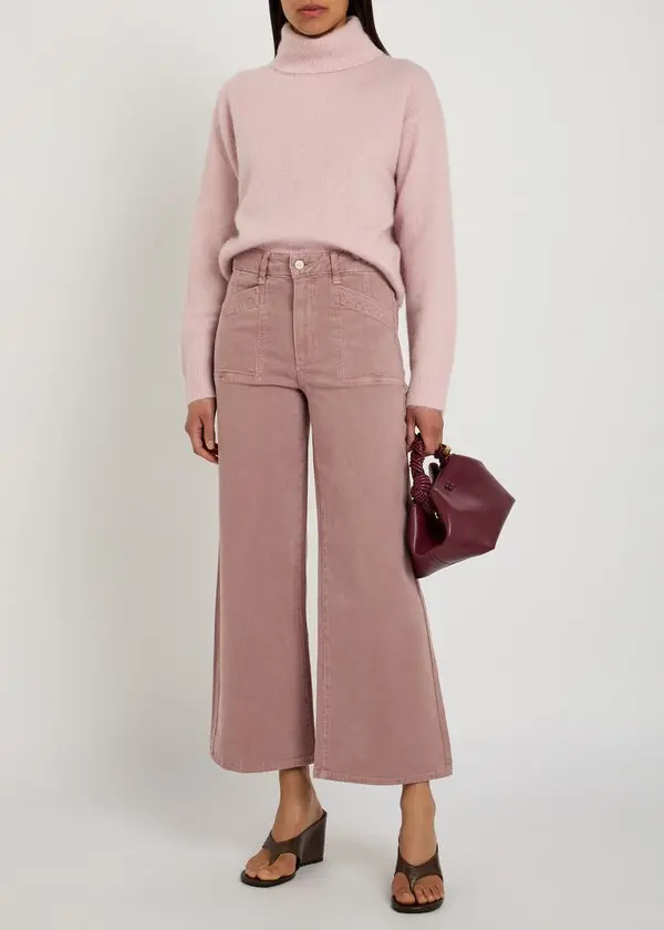 Paige Cropped Wide-leg Jeans