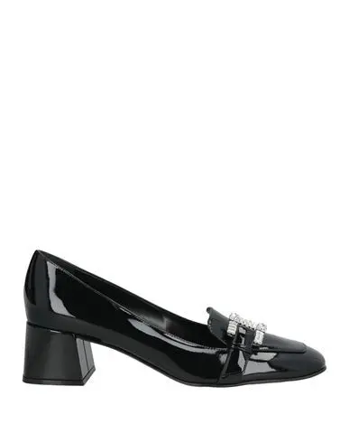 SERGIO ROSSI Patent Leather Loafers With Crystal Appliqués