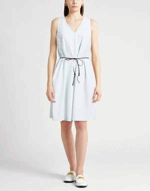 RRD Sleeveless V-neck Midi Dress With Belt