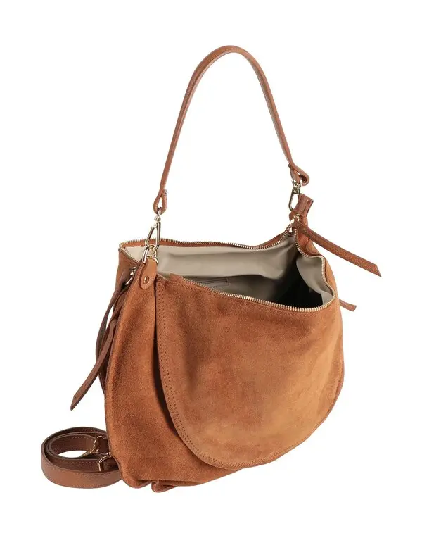 LAURA DI MAGGIO Leather Hobo Bag With Detachable Straps