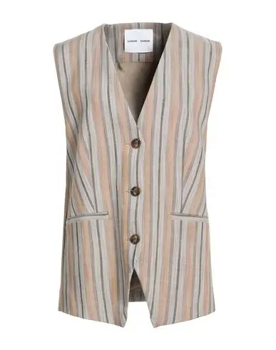SAMSØE Φ SAMSØE Samsøe Samsøe Single-breasted Striped Jacquard Vest