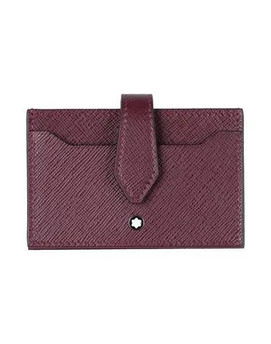 Montblanc Cardholder Burgundy Leather - Red