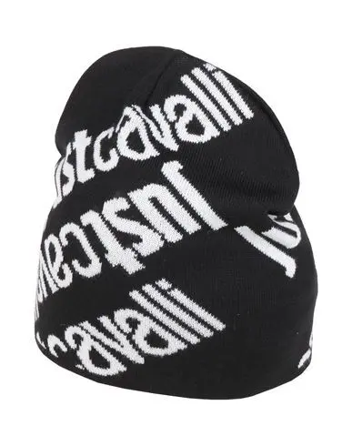 Just Cavalli Jacquard-knit Beanie - Black