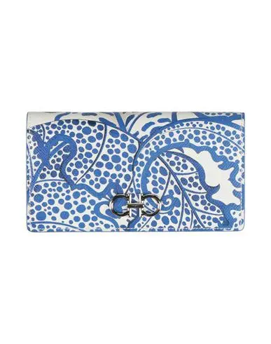 FERRAGAMO Document Holder Calfskin - Blue