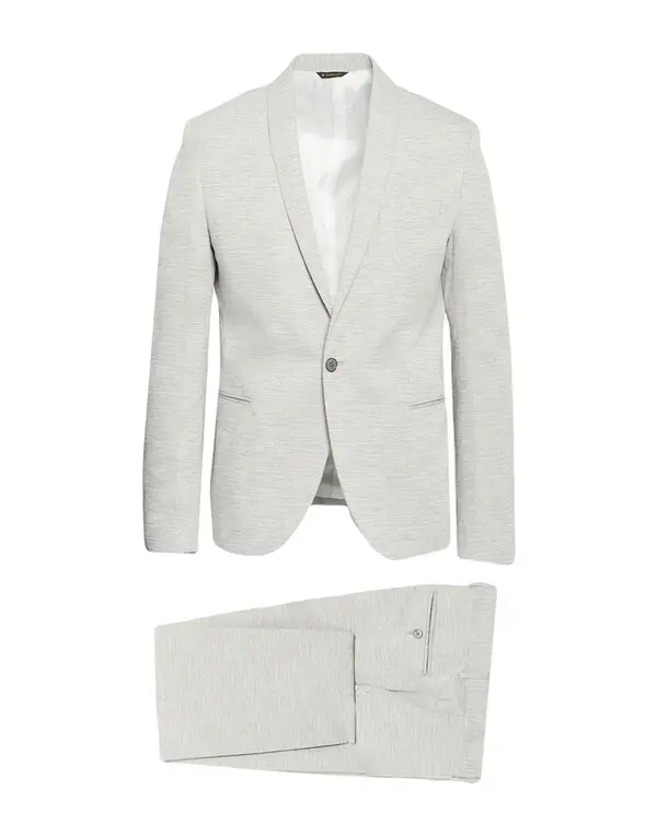 PAOLONI Suit Size Cotton, Elastane - Grey