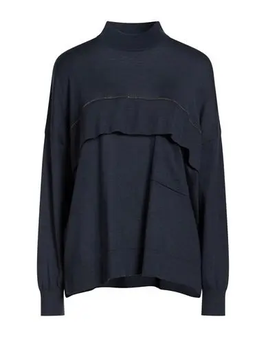 Brunello Cucinelli Turtleneck Cashmere, Silk, And Brass Top