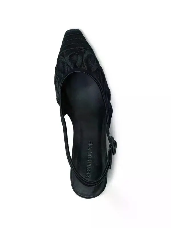 Bernardo Madinah Embroidered Slingback Pumps - Black