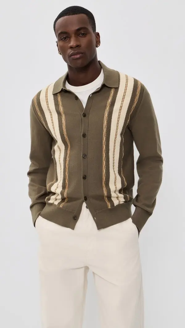 Guest In Residence Baja Plaza Shirt - Cypress Combo