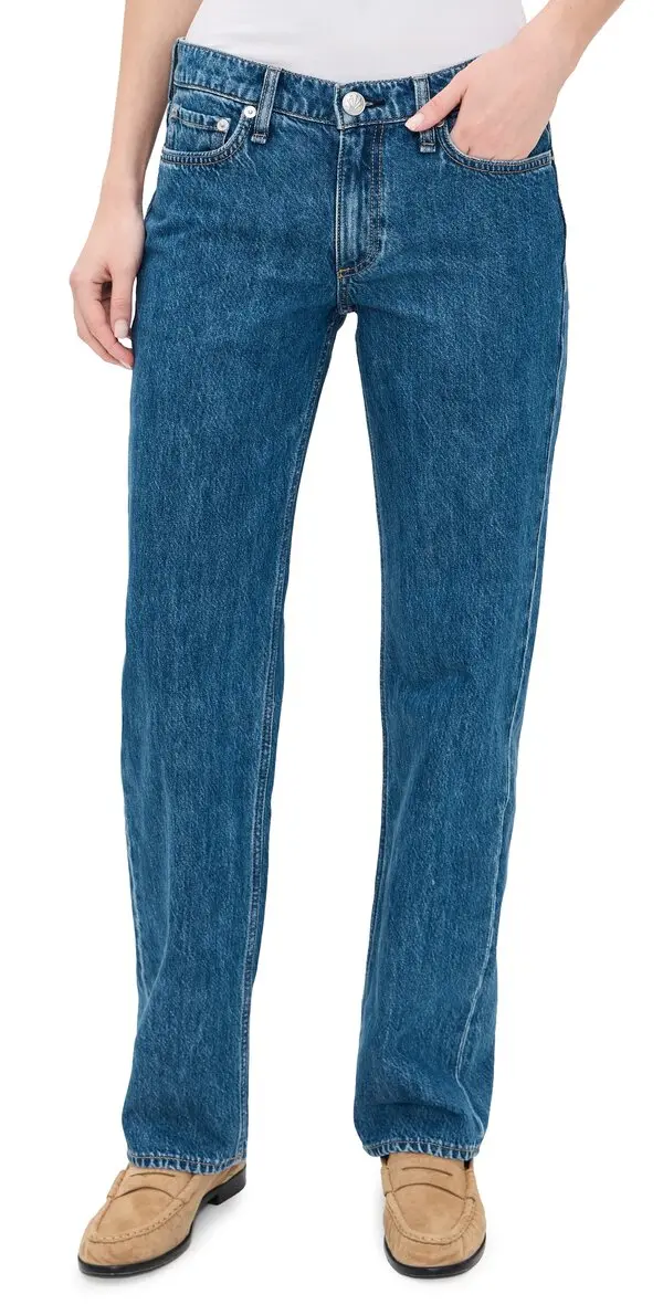 Rag & Bone Harlow Low-rise Straight Jeans - Park