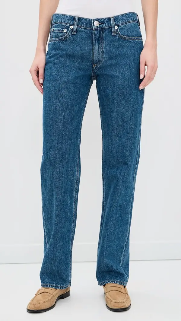 Rag & Bone Harlow Low-rise Straight Jeans - Park