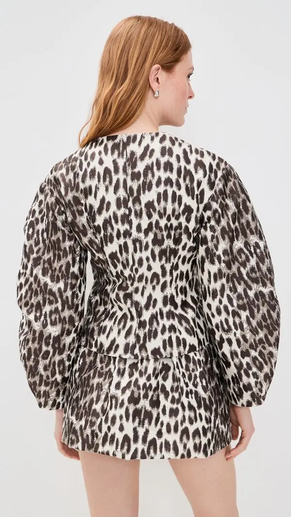 Baum Und Pferdgarten Leopard Print Button-up Jacket